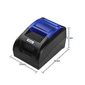 Bisofice 58mm Portable Thermal Receipt Printer 58mm Ticket Printer with BT and USB Interface High Speed Clear Ticket Printing Compatible with ESC/POS Command Set
