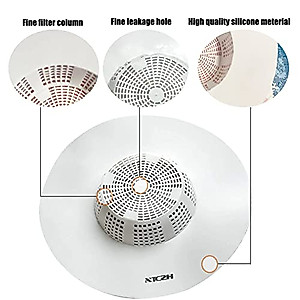 NTCZH Shower Drain Stopper Lightweight and Soft, TPE/TPR Drain Hair Catcher, Strainers Protectors Cover ​for Floor, Laundry, Kitchen, Bathroom Laundry, and Bathtub