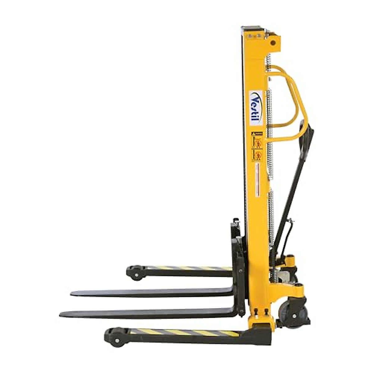 Vestil VHPS-2200-AA Man Stacker Adj Forks/Legs 2.2K, Yellow
