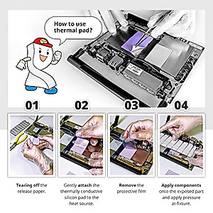 T-Global Technology Thermal Pad 12.5 W/mK, 298X298X3.0mm, TG-A1250 High Thermal Conductivity, Heat Sink Cooling Pad, for PC Laptop/GPU/CPU, Electrical Insulation