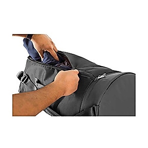 EASTON RETRO Bat & Equipment Duffle Bag, Baseball Softball, 2 Bat Sleeves, Vented Shoe Compartment, Easy Gear Access with Full Length Side Zipper, Shoulder & Backpack Straps, Fence Hook, Black