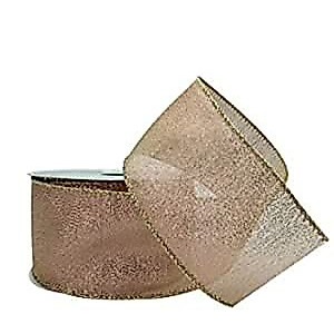 2.5" Metallic Sheer Wired Ribbon by Celebrate It Christmas