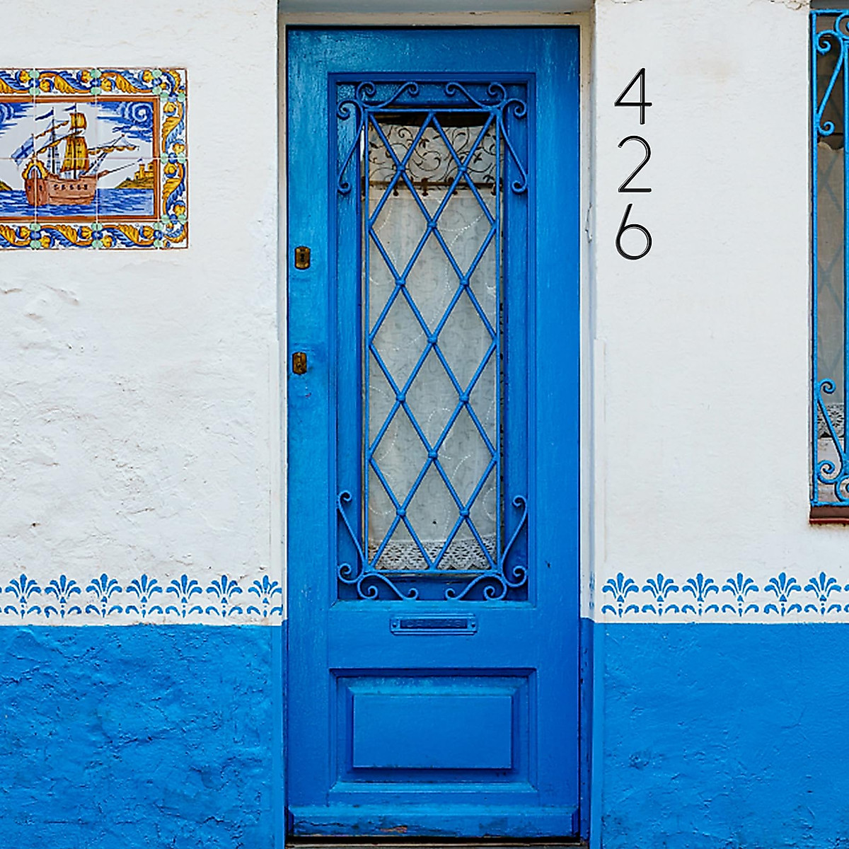 5" Floating Stainless Steel Address House Number, Modern Metal Anti-Rust House Numbers with Nail Kits for Door Garden Mailbox Decor Visibility Signage (1)