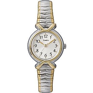 Timex Women's T21854 Pleasant Street Two-Tone Stainless Steel Expansion Band Watch