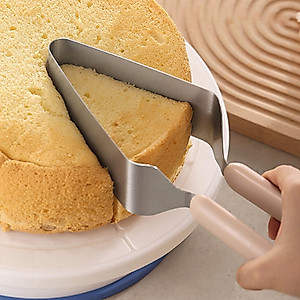 SCWBOEII 2pcs Stainless Steel Cake Slicer Cutter Cake Cutter Tongs for Birthday Party Wedding Pastries Pizza Divider