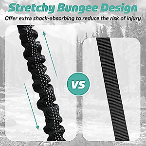 rabbitgoo Tactical Dog Leash, Bungee Dog Training Leash with Shock Absorption, Military Dog Leash with 2 Padded Control Handles for Medium Large Dogs, 4-5.2FT