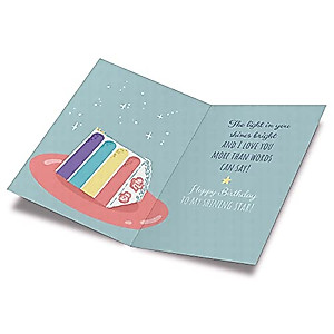 Birthday Card For Granddaughter | Made in America | Eco-Friendly | Thick Card Stock with Premium Envelope 5in x 7.75in | Packaged in Protective Mailer | Prime Greetings