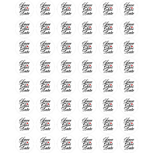 Save The Date Envelope Seals - 1.2" Circle Stickers - 144 Wedding Stickers (Heart)