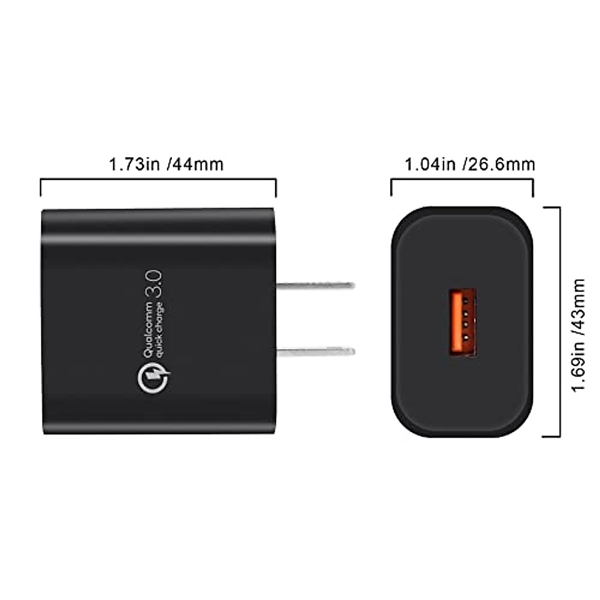 18W USB C High-Speed Charger Adapter Compatible with ZTE Zmax Pro Z981/Blade Z Max Z982/ZTE Zpad/Grand X3 Z959 /Grand X4 Z956 /Max XL/MAX Duo/Grand X Max 2 Z988 /Axon 9 Pro/Axon 7, 5Ft Charger Cable