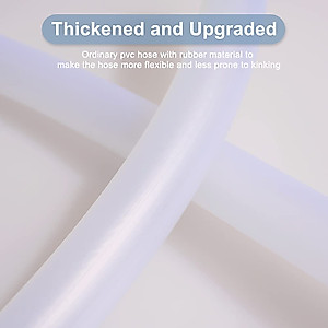 Feelers Flexible PVC Latex Tubing, 1 Inch ID Highly Elastic Hybrid Vinyl Tube Household Garden Water Air Hose Transport, Frosted White, 9.84Ft