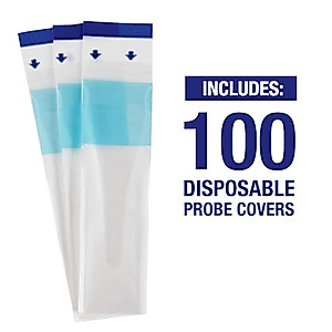 MABIS Disposable Probe Covers for Digital Thermometers, Box of 100, FSA Eligible, Can be Used Orally, Rectally or Under the Arm