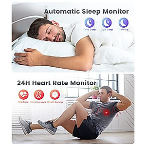 LIGE Smart Watch for Men with Bluetooth Answer/Make Call/Voice Speaker, Android iOS Smartwatch 1.32" Full Touch Screen IP67 Waterproof Fitness Tracker Watch with Heart Rate Sleep Monitor