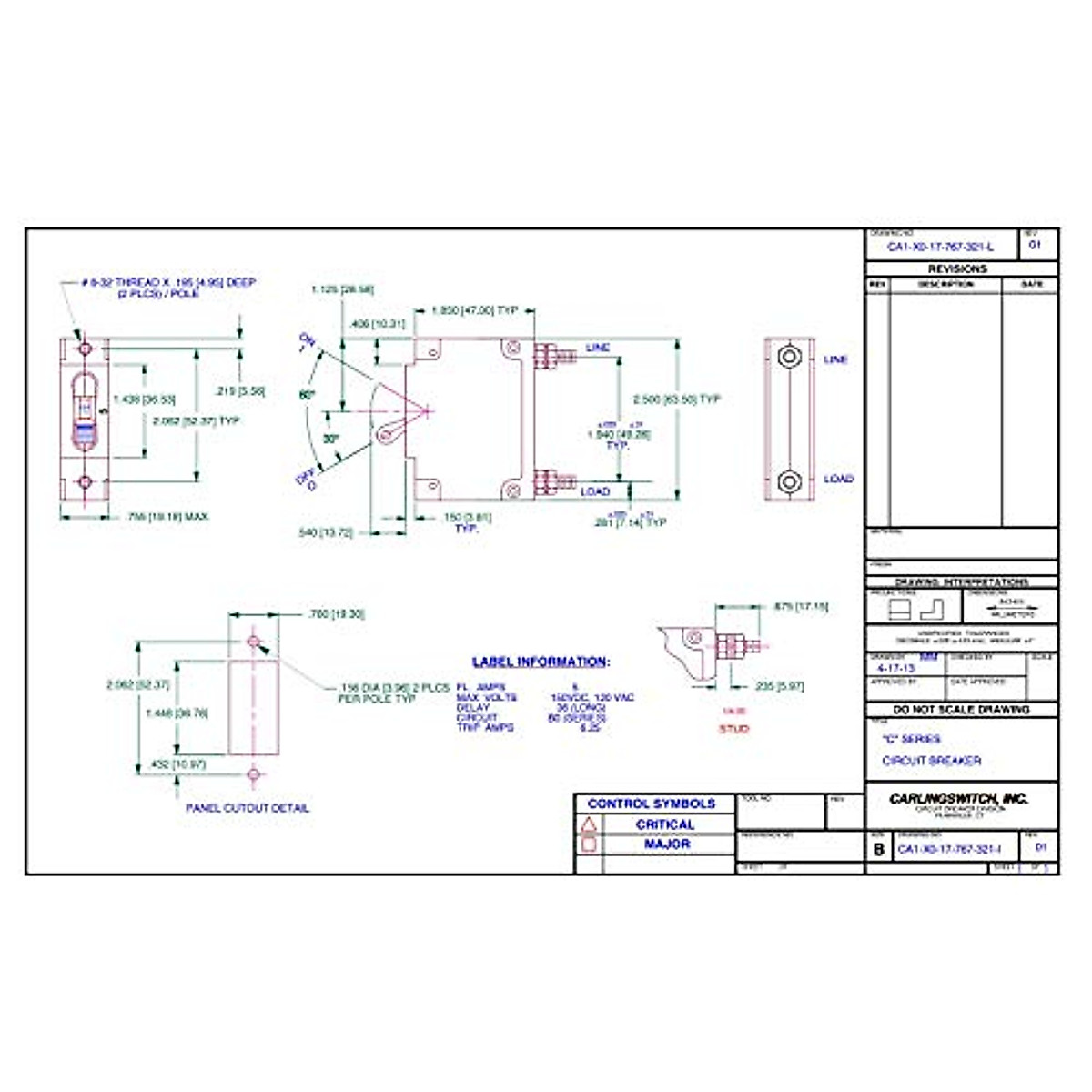 MidNite Solar MNEDC30 Circuit Breaker 30A 150VDC