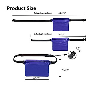 NIUTRIP Waterproof Phone Bag, Waterproof Pouch,Universal Dry Bag, Fanny Pack With Adjustable Waist Strap Senstive Screen Touch for Swimming, Kayaking, Boating, Beach Accessory, 2 Pack