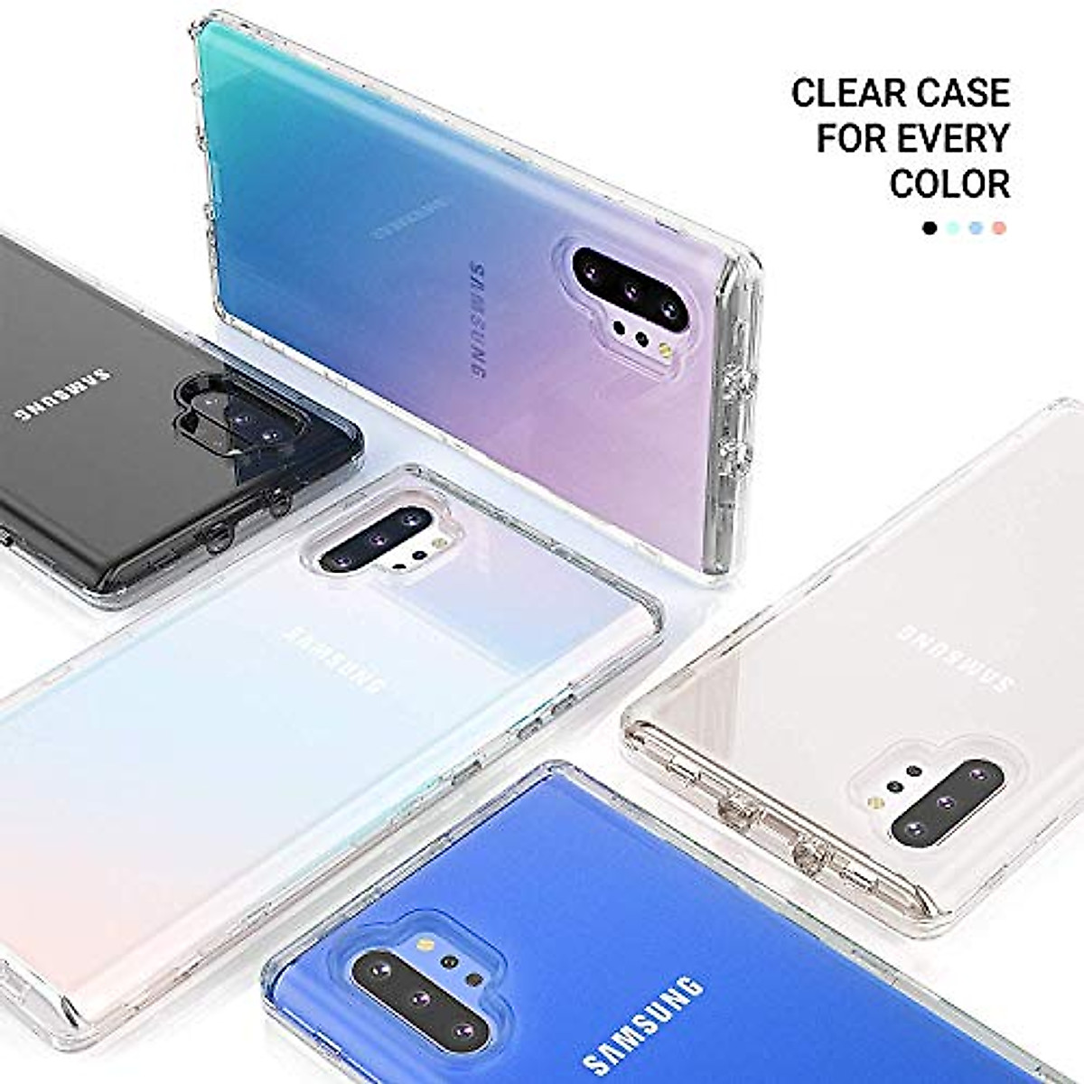ULAK Galaxy Note 10 Plus 5G Case, Heavy Duty Shockproof Rugged Protection Case Transparent Soft TPU Protective Cover for Samsung Galaxy Note 10 Plus 5G (2019) Without Screen Protector, Crystal Clear