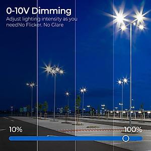 CINOTON Outdoor Solar Landscape Pathway Lights with 3 Lighting Modes and 240W/200W/150W LED Parking Lot Light Outdoor 36000LM, 100-277V Dusk to Dawn IP65 Waterproof Commercial Street Light