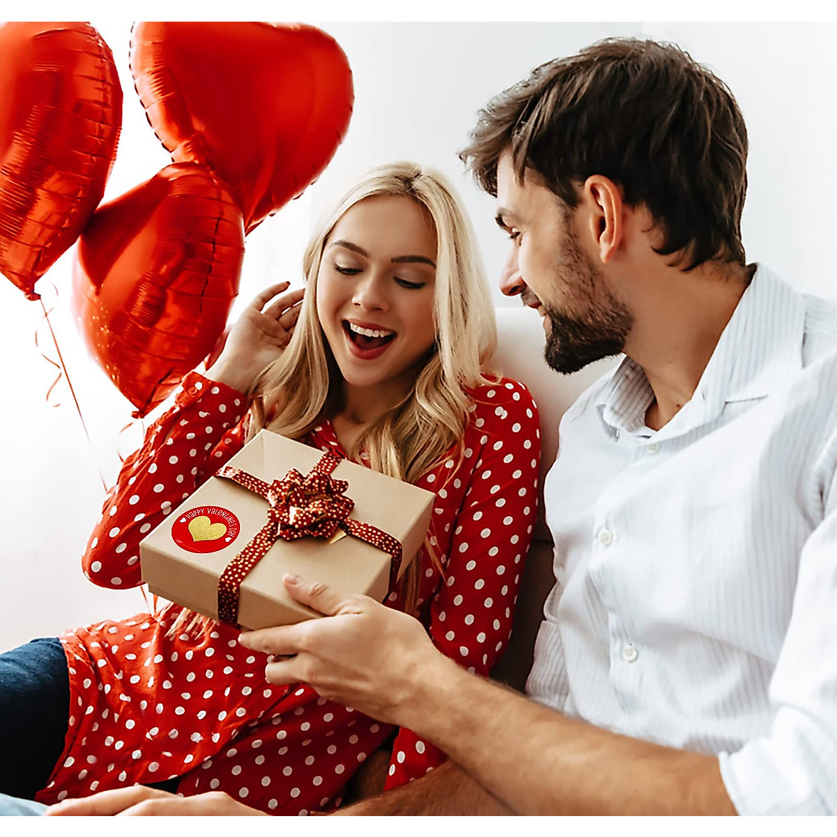 SICOHOME Happy Valentine's Day Stickers Label 36pcs 1.5" Valentine's Day Envelope Seals Labels Stickers Valentine's Day Gift Sticker Party Favor Stickers Envelope Seals Sticker Heart Stickers for Kids