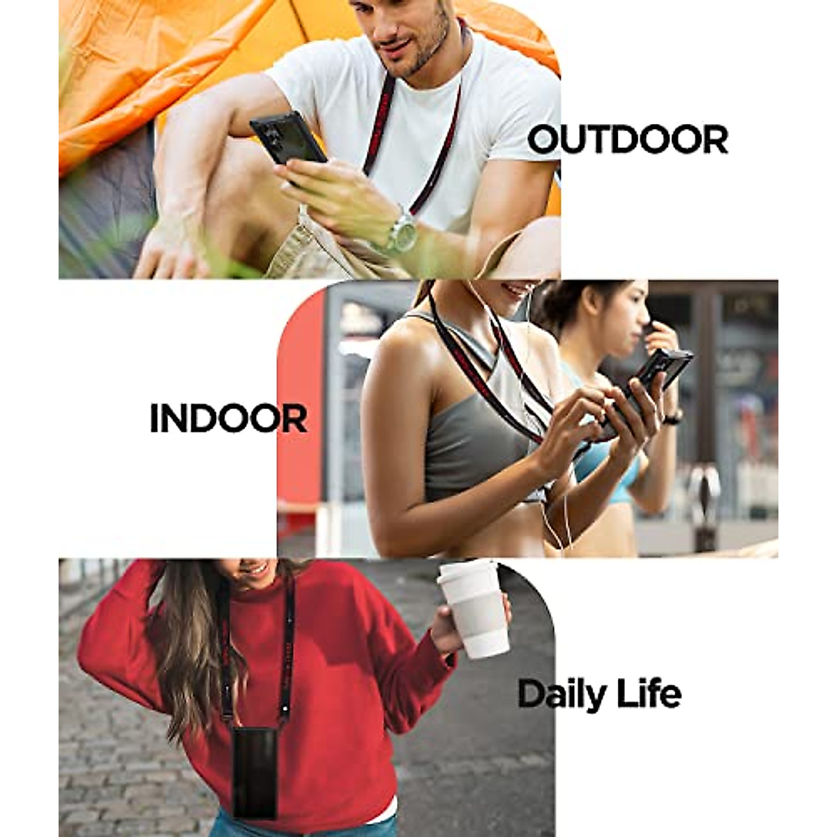 GOOSPERY Z Bumper Compatible with Galaxy S22 Ultra Case [Free Strap Included] Shock Absorbing Dual Layer Structure TPU Edge Crystal Clear PC Back Cover with Shoulder Strap - Black