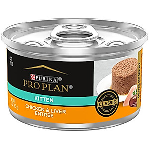 Purina Pro Plan Pate, High Protein Wet Kitten Food, DEVELOPMENT Chicken & Liver Entree - (24) 3 oz. Pull-Top Cans