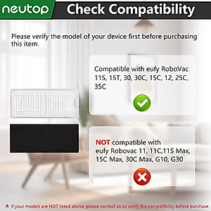 Neutop Replacement Filters Compatible with eufy RoboVac 11S, 15T, 30, 30C, 15C, 12, 25C, 35C, Robot Vacuums Parts Accessories, 9-Pack