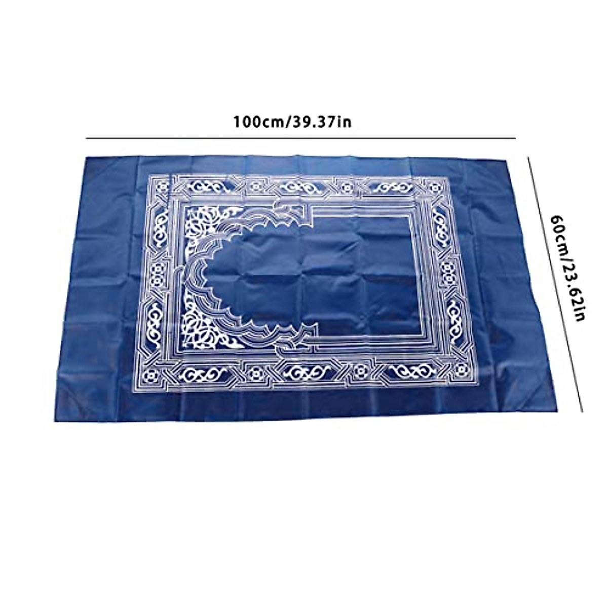 Nirelief Prayer Mat Portable Carpet Ramadan Gifts Muslim Prayer Rug Islamic Muslim Praying Mat Carpet Blanket Pocket Portable Print with Compass Bag for Travel Home Blue