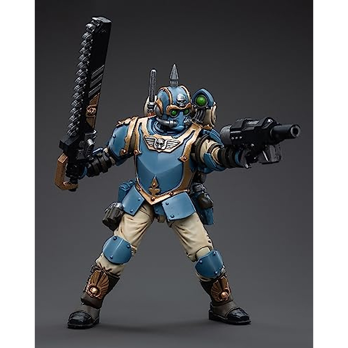 Pipigirl JoyToy Warhammer 40K Genuine License 1/18 Soldier, Astra Militarum Tempestus Scions Squad 55th Kappic Eagles Tempestor, 4.21 inch Models Action Figures Kits (Tempestor)