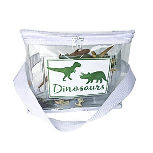 Toy Organizer for Toys like Legos, Stuffed Animals, & Games. Closet Organizer, Travel and storage Bag. Clear and White, Thick and Sturdy, Zippered 10"x10"x8," Set of 2