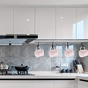 Tonxus Under Cabinet Coffee Mug Holder Rustic Cup Hook Iron Mug Storage Hanger Under Shelf Hanging Mug Organizer Rack for Mugs, Coffee Cups and Kitchen Utensils Display (Black)