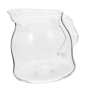 SHOWERORO Milk Cup Creamer Clear Mugs Coffee Hutch Sauce Containers Cups Coffee Kettle Coffee Pitcher Coffee Mugs Coffee Pod Maker Coffee Can Tea Drinking Cup Small Pitcher Glass Transparent
