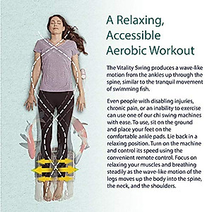 Daiwa Felicity Chi Swing Machine Original - Passive Aerobic Exerciser for Vitality Swing Shaking Exercise - Chi Machine Lymphatic Massager with Comfortable Padded Ankle Cradle for Full Body Relaxation