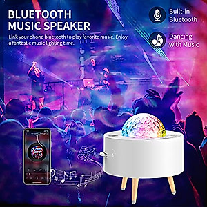 Star Projector Galaxy Light,3 in 1 LED Projector Light with Bluetooth Music Speaker&Timer,USB LED Starry Sky Light with Remote Control for Bedroom Party Home,Sky Starry Projector Light for Kids Adults