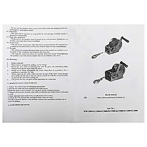 8MILELAKE Heavy Duty 2500lbs Hand Winch Crank Strap Gear Winch for Trailer Boat ATV