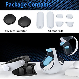 Babaliya Game Controller Silicone Pad, Anti-dust Cover for PS VR2 Lens, Accessories Kit Compatible with Playstation VR2, Anti-Sweat, Non-Slip, Easy to Install, Precise Cut1