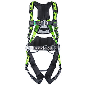 Miller by Honeywell AAFW-QCBDP23XB Aircore Wind Energy Harness with Aluminum Hardware, Universal Size, Lumbar Support and Tool Loops