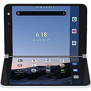Microsoft Surface Duo 256GB AT&T Locked, Glacier TGM-00001 Bundle with Wacom KP13300D Ballpoint Pen + Deco Gear Wireless Earbuds + Tablet Stand & More
