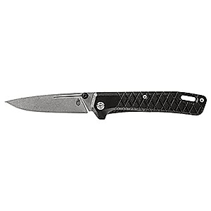 Gerber Gear Zilch Folding Pocket Knife, 3.1 Inch Plain Edge Blade, Black