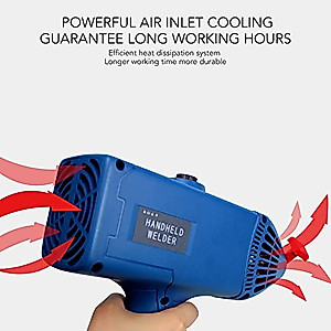 Portable Electric Welding Machine, One Button Free Adjustment Handheld Small Welder HD Backlight Display Welding Gun with Welding Nozzle and Storage Bag for Stainless Steel, Alloy Steel(US Plug 110V)