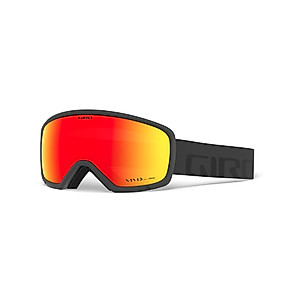 Giro Ringo Ski Goggles - Snowboard Goggles for Men, Women & Youth - Grey Wordmark Strap with VIVID Ember Lens