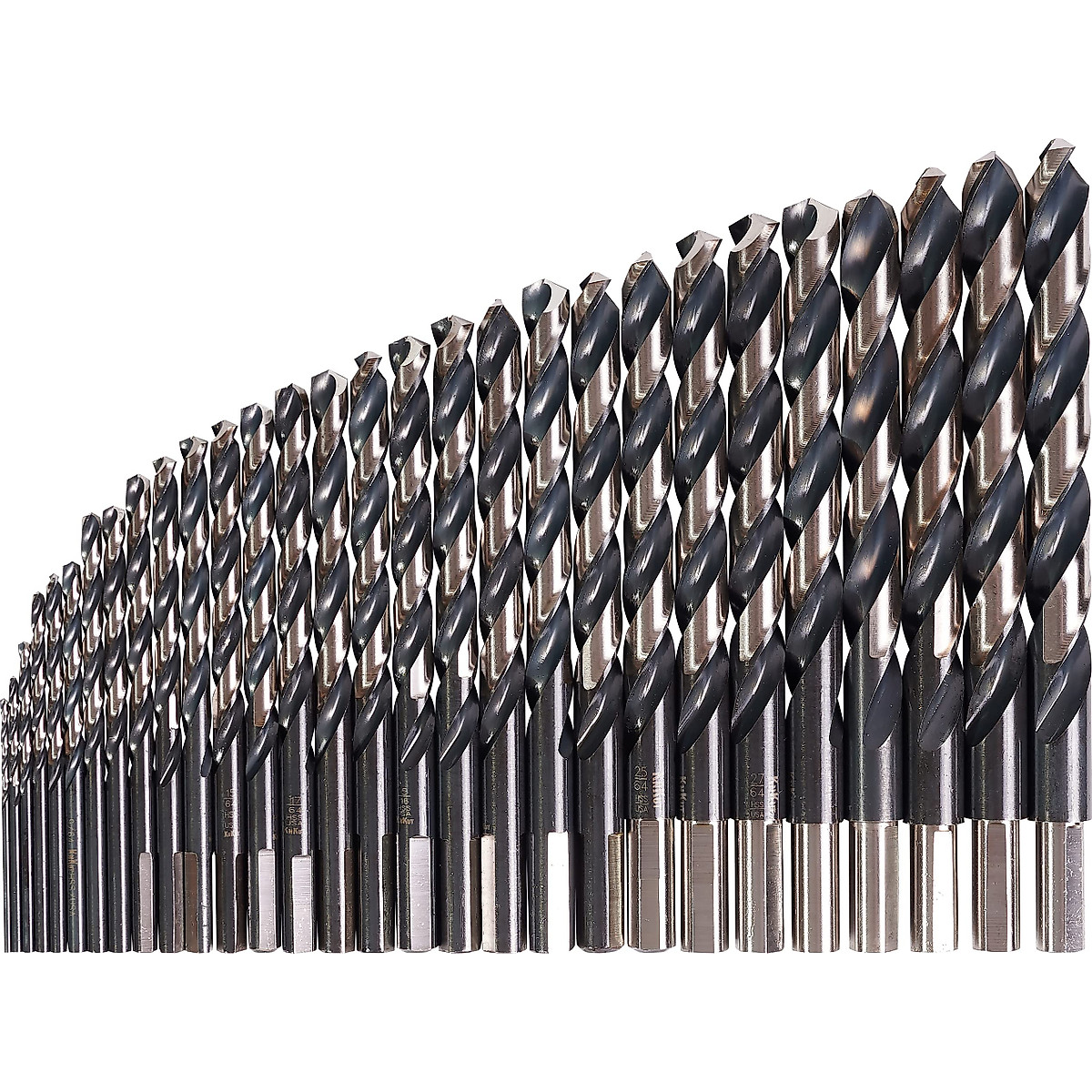 KnKut 29 Piece Drill Buddy Jobber Length Drill Bit Set with 3/8" Reduced Shank