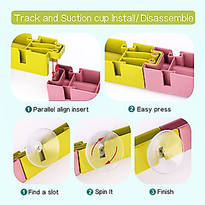 37 PCS Bath Toys Water Balls Tracks Wall, Bathtub Toys Slide Construction with Mini Duck Toys, Toddler Bath Toys for Boys Girls Gift