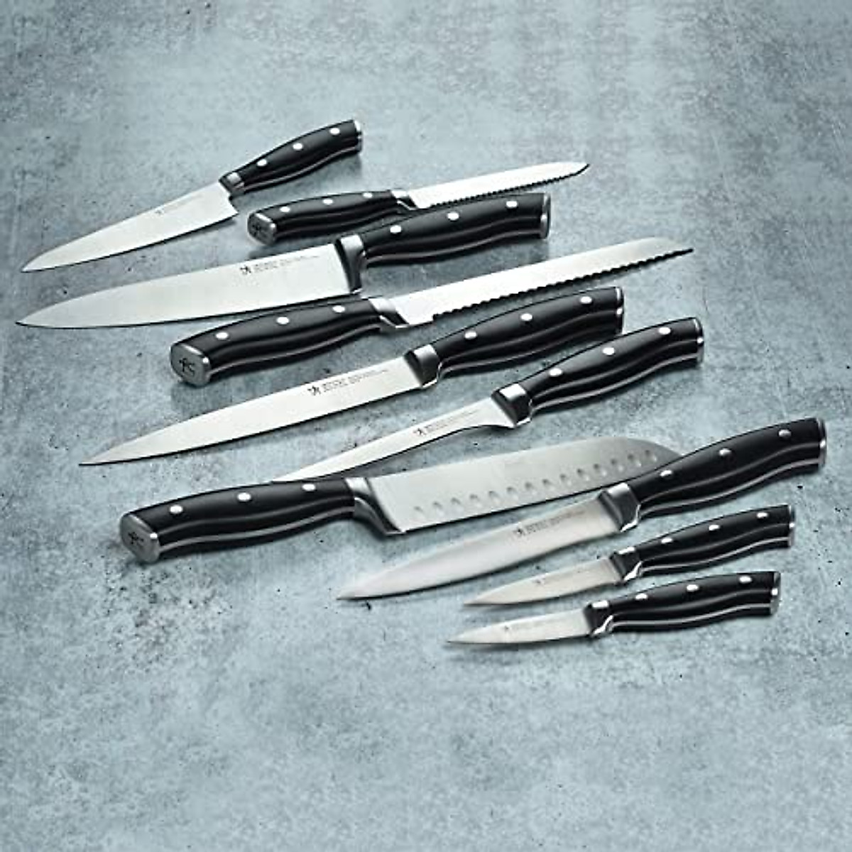 Henckels Forged Accent 20 Piece Self Sharpening Knife Block Set with Black Handles