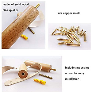 Funerom Wooden Vintage Design Toilet Paper Roll Holder - Wall Mounted Toilet Tissue Holder - with Screws