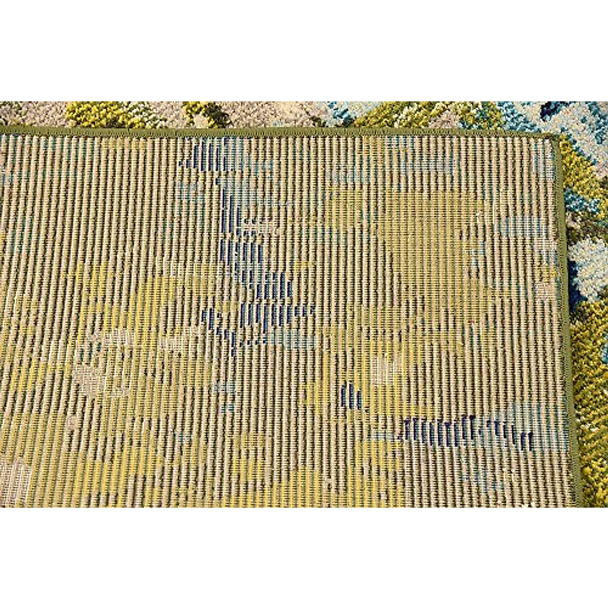 Unique Loom Jardin Collection Colorful, Vibrant, Abstract, Modern Area Rug, 5 x 8 ft, Green/Olive