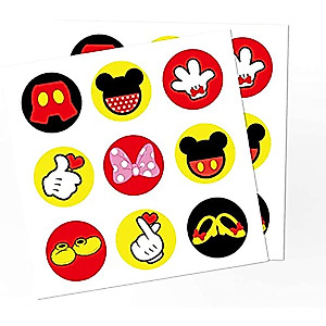 12 Packs of Mickey Party Bags, Mickey Gift Paper Bags, Used for Cookies, Cakes, Chocolates, Candies, Very Suitable for Themed Birthday Parties and Decorations