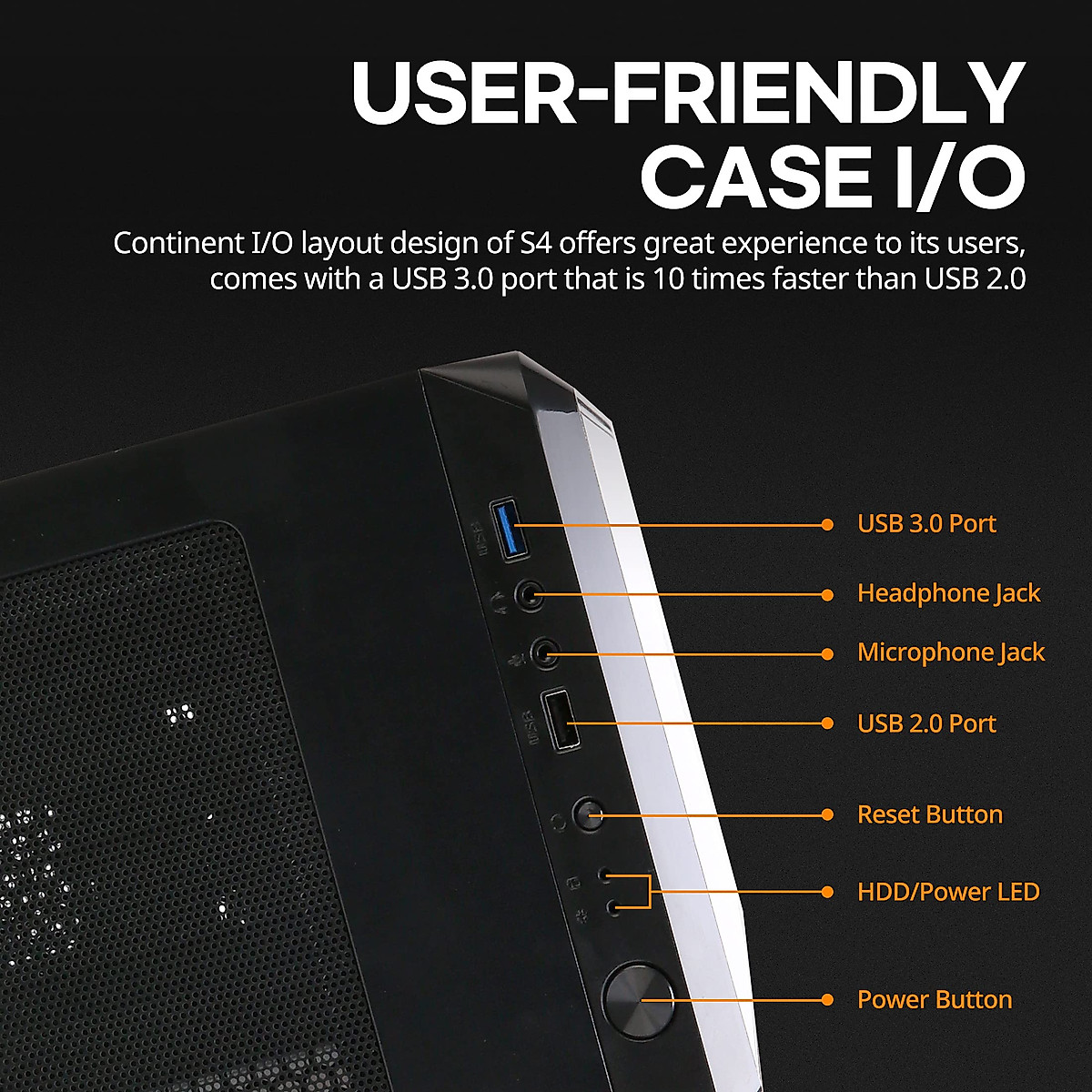 Zalman S4 Mid-Tower ATX PC Case, 2 x 120mm Fans Included, Acrylic Tinted Side Panel, ATX/mATX/Mini-ITX Support