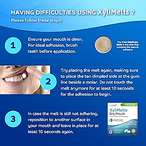 Oracoat Xylimelts for Dry Mouth Relief, Mild Mint (Pack of 3), 40 Count