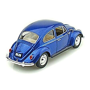 KiNSMART 1967 Volkswagen Beetle 1:24 Scale 7" Die Cast Metal Model Toy Car Blue