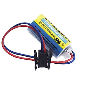 DSONE 2PCS MR-BAT ER17330V3.6V 1700mAh PLC Battery with Plug for FANUC CNC System, BLUE