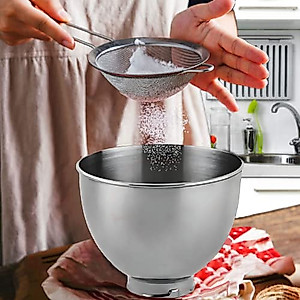5 Quart Stainless Steel Mixer Bowl for KitchenAid Classic&Artisan 4.5-5 QT Tilt-Head Mixer, Fits for K45SS, KSM70, KSM90 KSM150, KSM155, KSM165, Polished Surface, Dishwasher Safe
