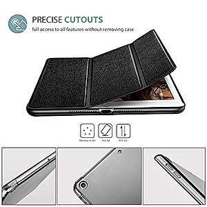ProCase for iPad 9.7 Inch Case iPad 6th/5th Generation Case 2018 2017(Model: A1893 A1954 A1822 A1823), Ultra Slim Lightweight Stand Case with Translucent Frosted Back Smart Cover -Black